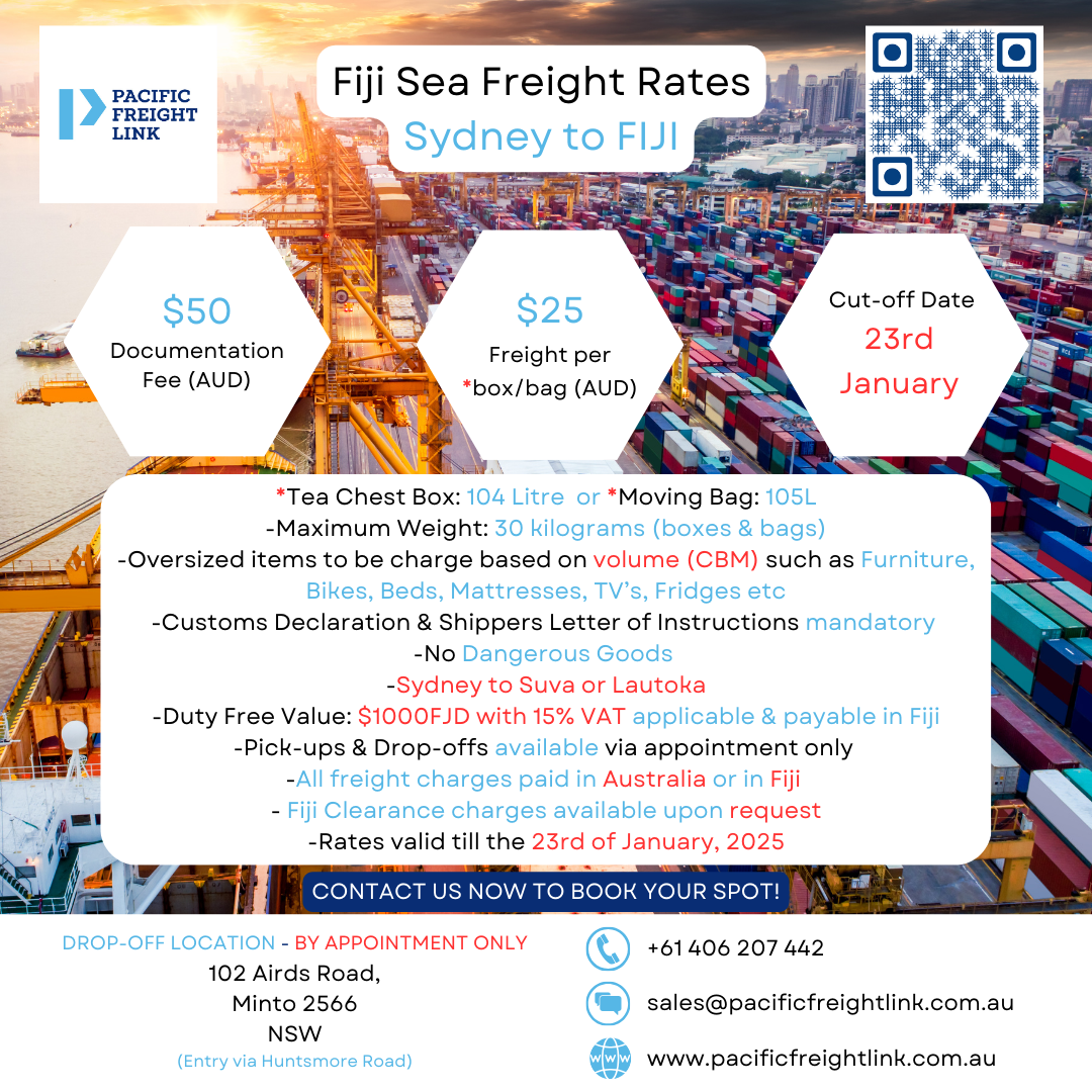 Fiji Freight Service: Air & Sea Freight - Door to Door Service – Pacific Freight Link